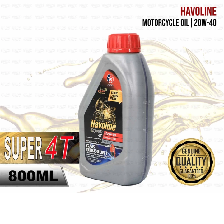 CALTEX - HAVOLINE SUPER 4T - 20W-40 - Engine Oil 800 ML | Lazada PH