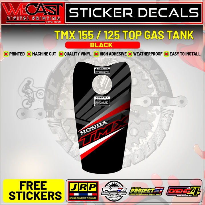 HONDA TMX 155 AND 125 TOP GAS TANK PROTECTOR DECALS STICKER FOR ...