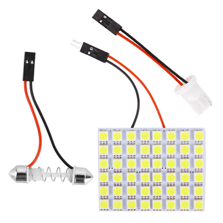 [BHKASDI] 12V 5050 12/24/48 SMD LED Car Interior Dome Reading Panel ...
