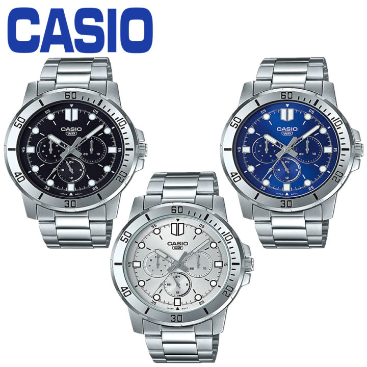 Casio Stainless Steel Multi-Hand Luxury Men Watch MTP-VD300D | Lazada