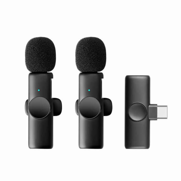 Kebidumei Wireless Microphone 2.4GHz Mini Lavalier Mic Noise Reduction ...