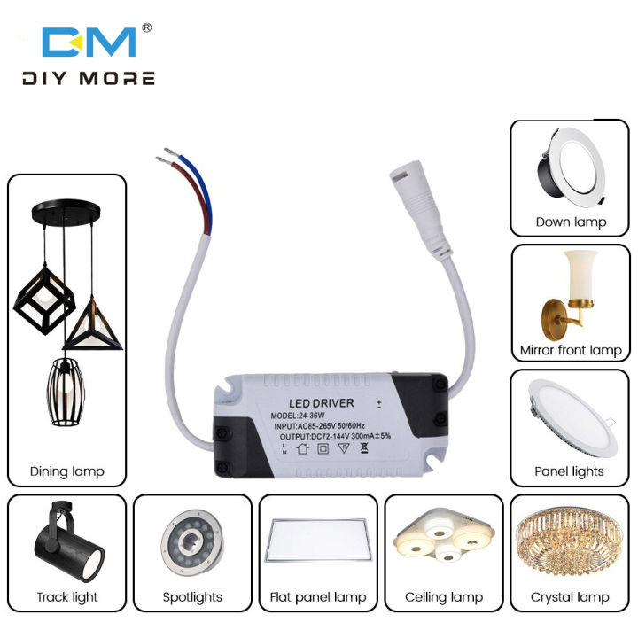 diymore LED Driver Module 3-4W 4-7W 8-12W 12-18W 18-24W 24-36W 8-18W 8 ...