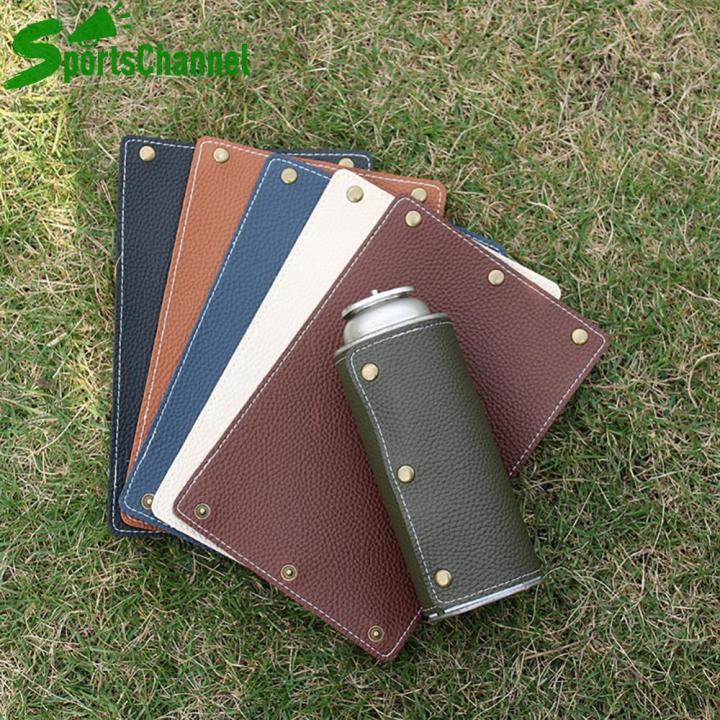 Leather Fuel Canister Sleeve Gas Cylinder Bottle Cover Propane Tank ...
