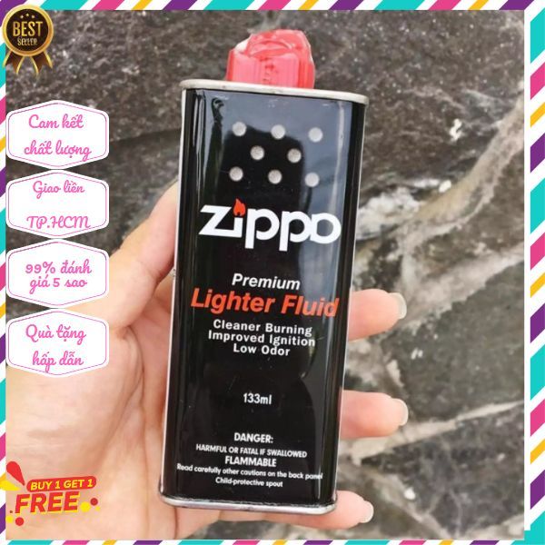 Bình Xăng Zippo Thơm dung tích 133ml Bén Lửa Tốt, Ngọn Lửa Xanh Đẹp, Phụ Kiện Cho Hộp Quẹt Bật ...