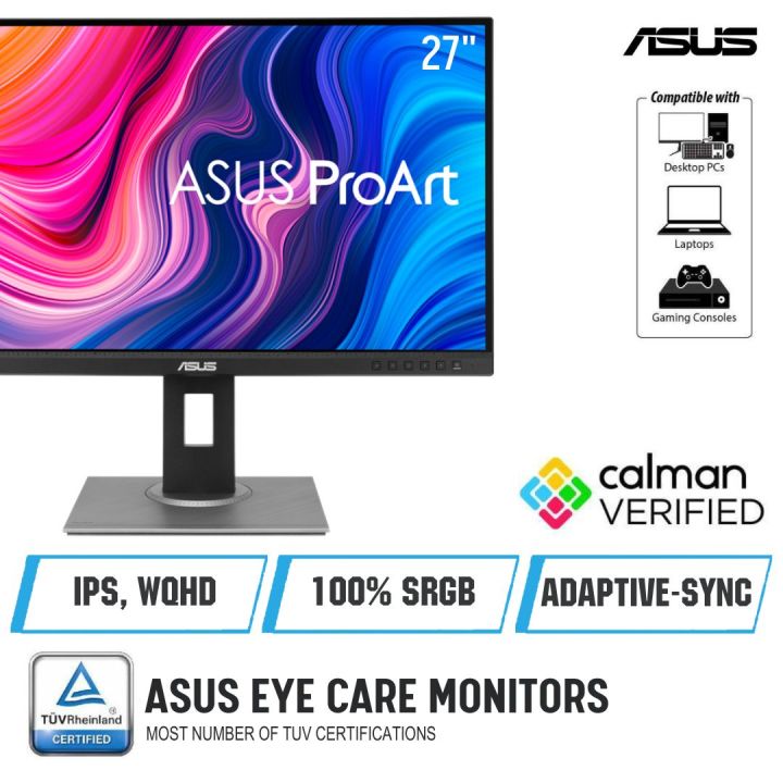 ASUS ProArt Display PA278QV Professional Monitor - 27-inch, IPS, WQHD ...
