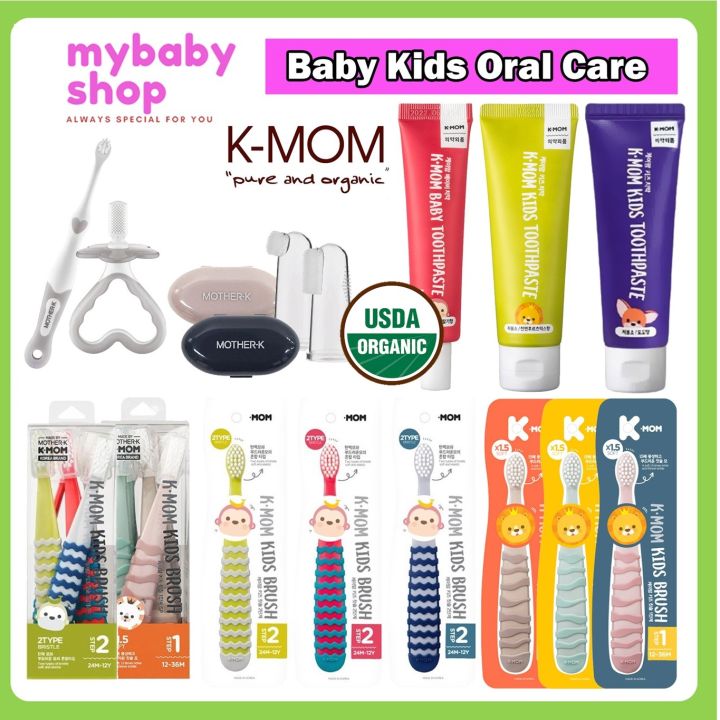 K-Mom Mother-K Oral Care Kids Toothpaste Toothbrush Soft Bristles Step ...