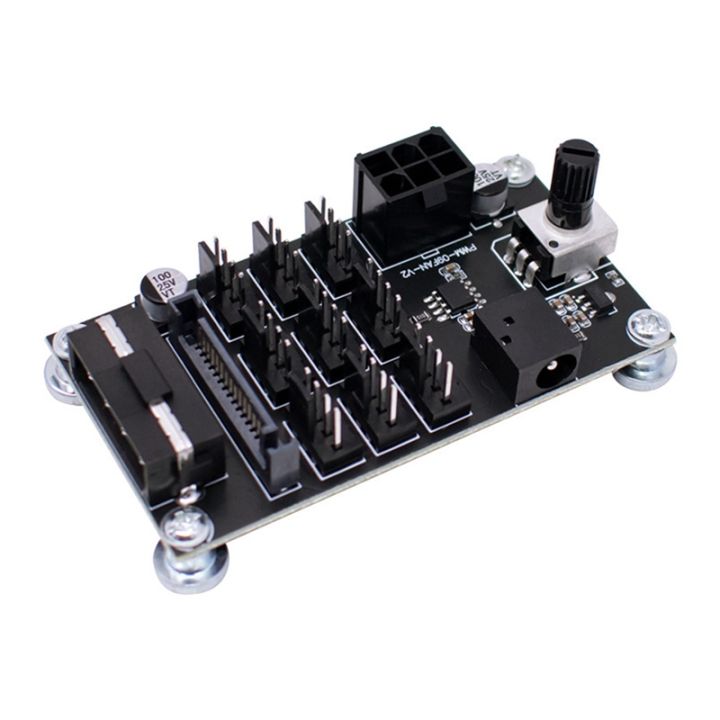 pjGHt-Computer Chassis PWM Violent Fan Speed Controller 9-Way 12V PWM ...