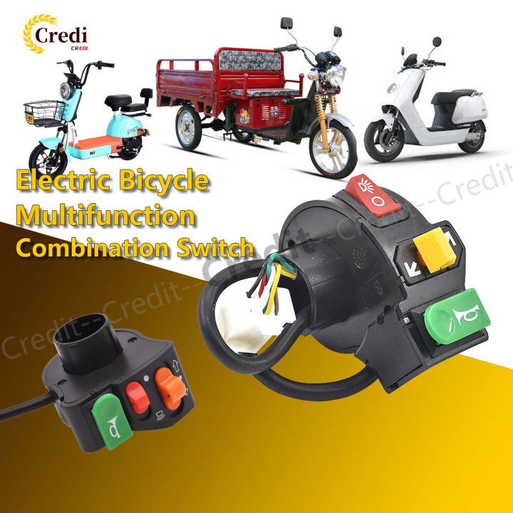 Motorcycle Electric Bicycle Multi-Function Switch Turn Signal Universal ...