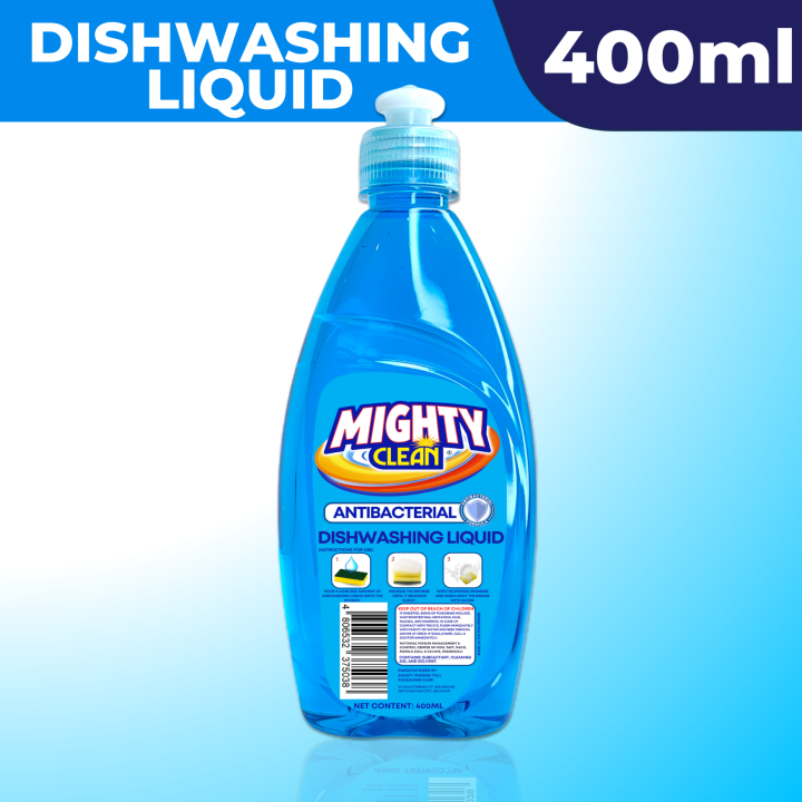 Mighty Clean Dishwashing Liquid Blue Antibacterial - 400ml DWL blue ...