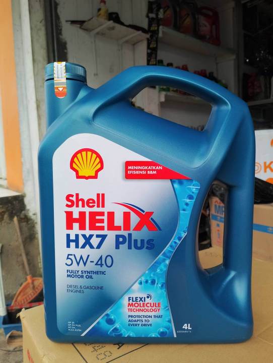 oli Shell Helix hx7 plus full syntetic 4 liter untuk mobil | Lazada ...