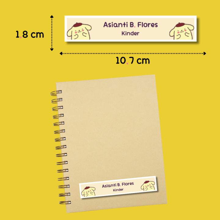 Name Sticker Personalized Cute SANRIO Kuromi Hello Kitty Melody ...