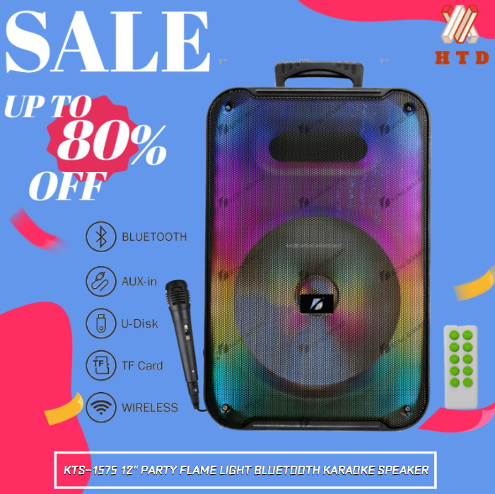 KTS-1575 rechargeable karaoke wireless Bluetooth speaker 12inch ...