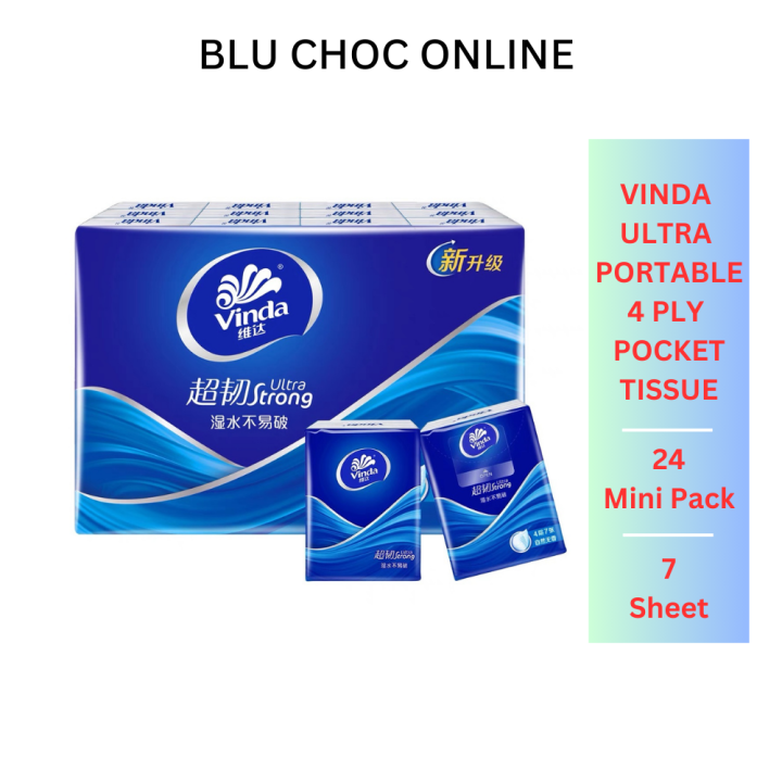 Vinda Pocket Tissue Ultra Strong 4 ply 24 Mini Pack Limited Edition ...