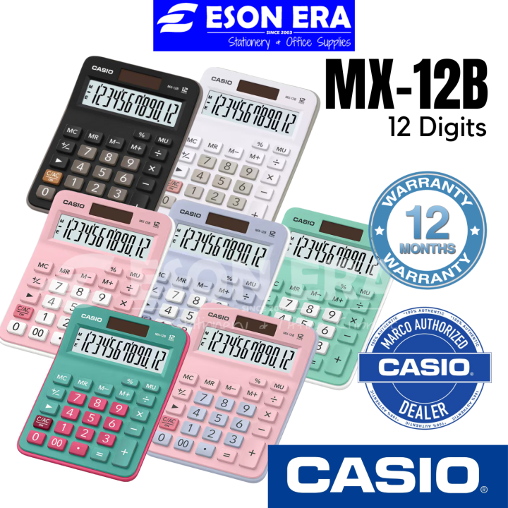 Casio Calculator 12 Digits MX-12B Mini Desk | Lazada