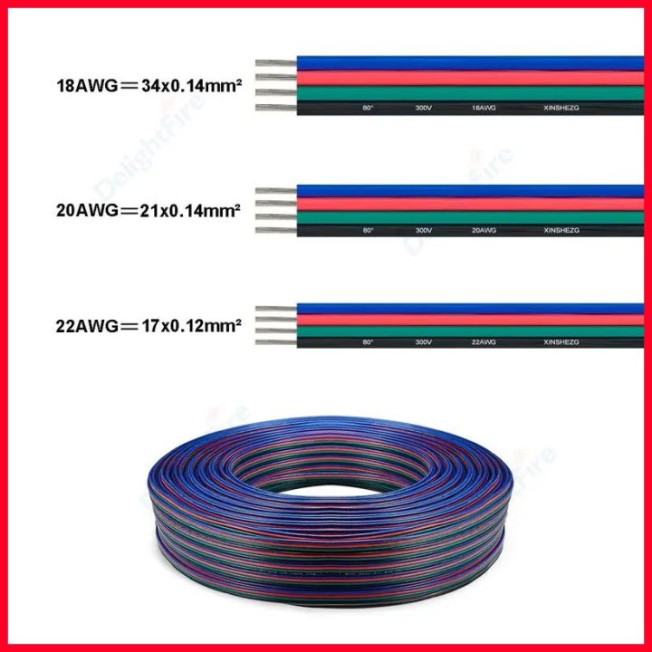 【HOT WIRE HOT 568】 4Pin Electrical Wire LED Strip Extension Cables 4 ...