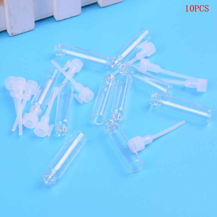 yuanhesheng 10/50Pcs mini 1ml glass vial empty laboratory bottle ...