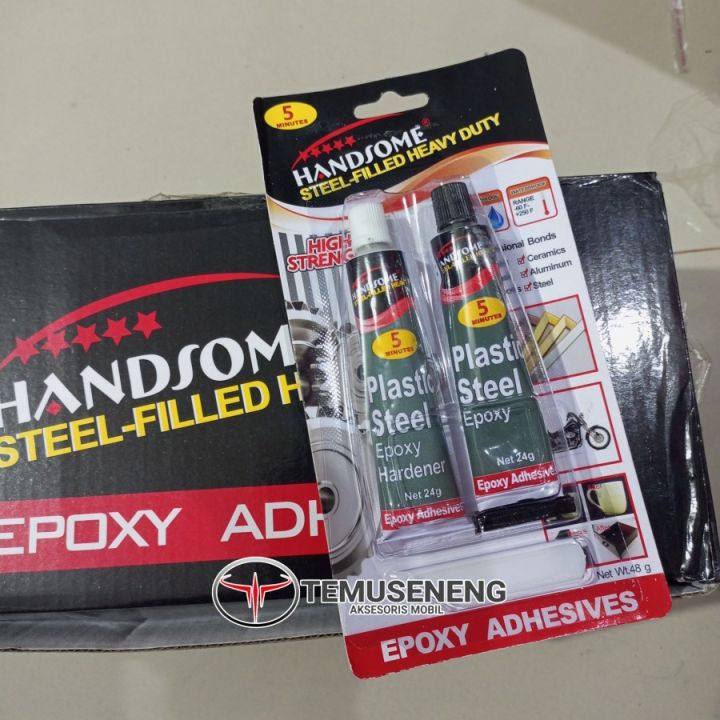 Handsome Plastic Steel 48gr 2 Komponen Lem Besi Lem Keramik Lem Akrilik ...
