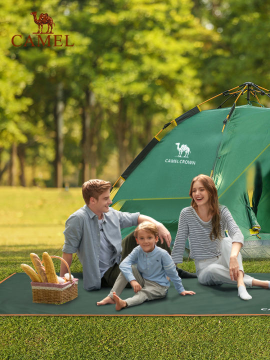 CAMELCROWN เสื่อตั้งแคมป์พับได้,ผ้าห่มใช้กลางแจ้งชายหาดแผ่นกันน้ำสำหรับเดินทางขนาด250*210ซม. ...