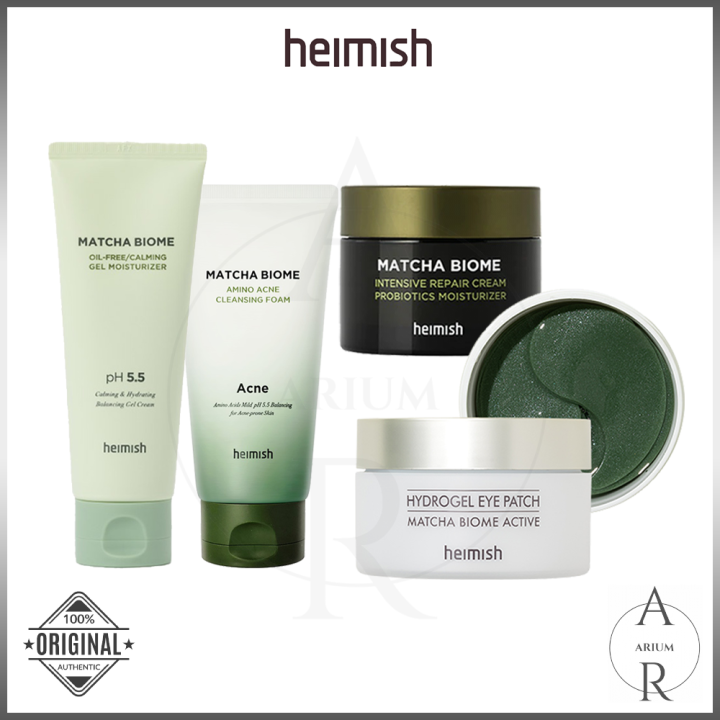 HEIMISH Matcha Biome Hydrogel Eye Patch / Amino Acne Cleansing Foam ...
