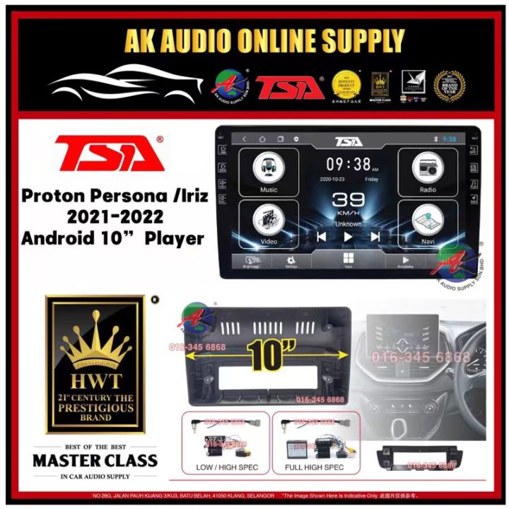T5 DSP CarPlay TSA Proton Persona 2021 - 2022 Android 10'' inch Android ...