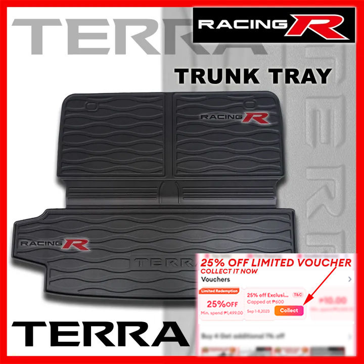 Nissan Terra 2018 to 2024 Bendable Full Cargo Trunk Tray with Backseat PREMIUM MATERIAL 2019 ...