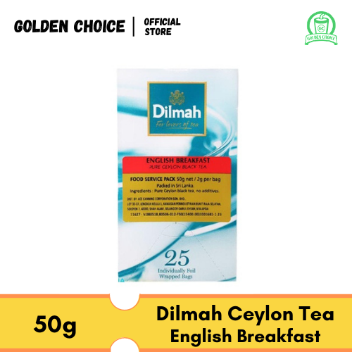 DILMAH ENGLISH BREAKFAST TEA 50g [ 2g x 25 sachets ] 英式早茶 - Sri Lanka | Ceylon Tea | Tea Bag ...