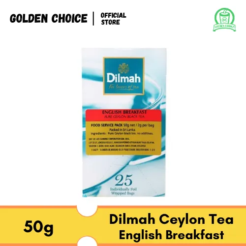 DILMAH ENGLISH BREAKFAST TEA 50g [ 2g x 25 sachets ] 英式早茶 - Sri Lanka | Ceylon Tea | Tea Bag ...