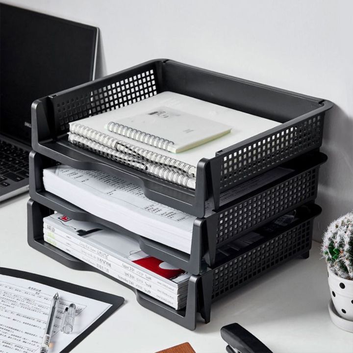 PIDISTR Desktop Organizer Stackable File Rack File Organizer Papers ...