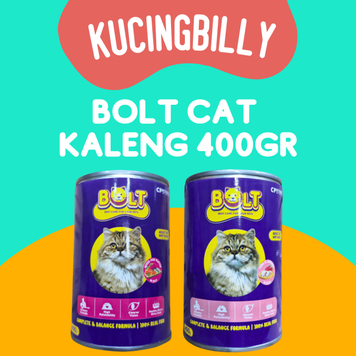 Bolt cat kaleng 400gr makanan basah kucing | Lazada Indonesia