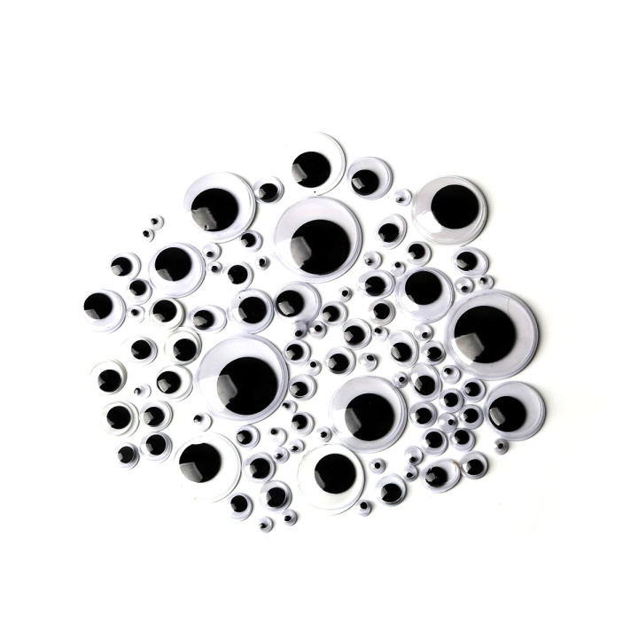50-500pcs/Bag 5-24mm Self-adhesive Animal Moving Eyes For Toys Dolls ...