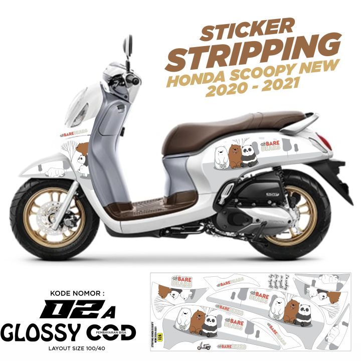 Sticker striping decal honda scoopy new 2020 - 2021 variasi scoopy ...