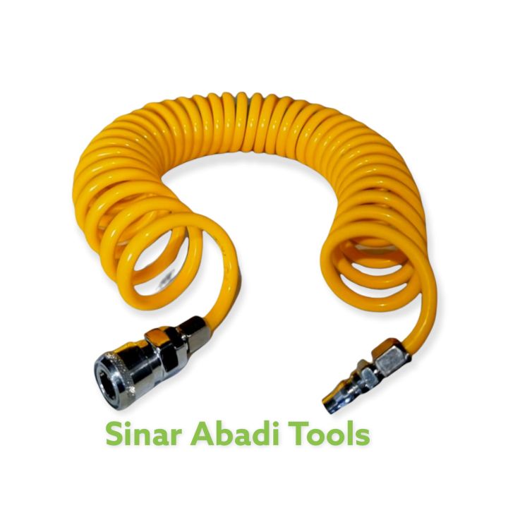 Recoil Hose 6 Meter - Selang Angin Kompresor Spiral - Kuning TREX ...