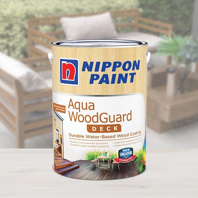 Nippon Paint Aqua WoodGuard (1L | 5L) (Gloss | Soft Matt) Exterior Wood ...