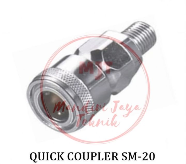 Quick Coupler SM 20 Sambungan Selang Kompresor Recoil Cuk Kopler SM20 ...