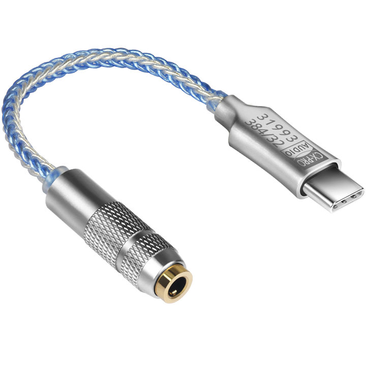 Conexant CX31993 USB Type C Earbuds DAC Headphone Amp Blue with 3.5mm ...