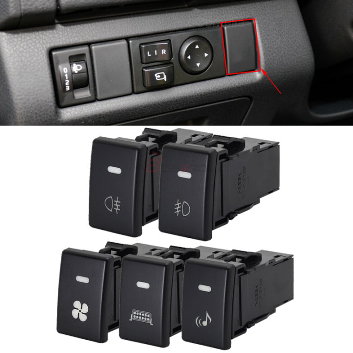 Car Front Rear Fog Light Button Spotlight Music Fan Switch with ...