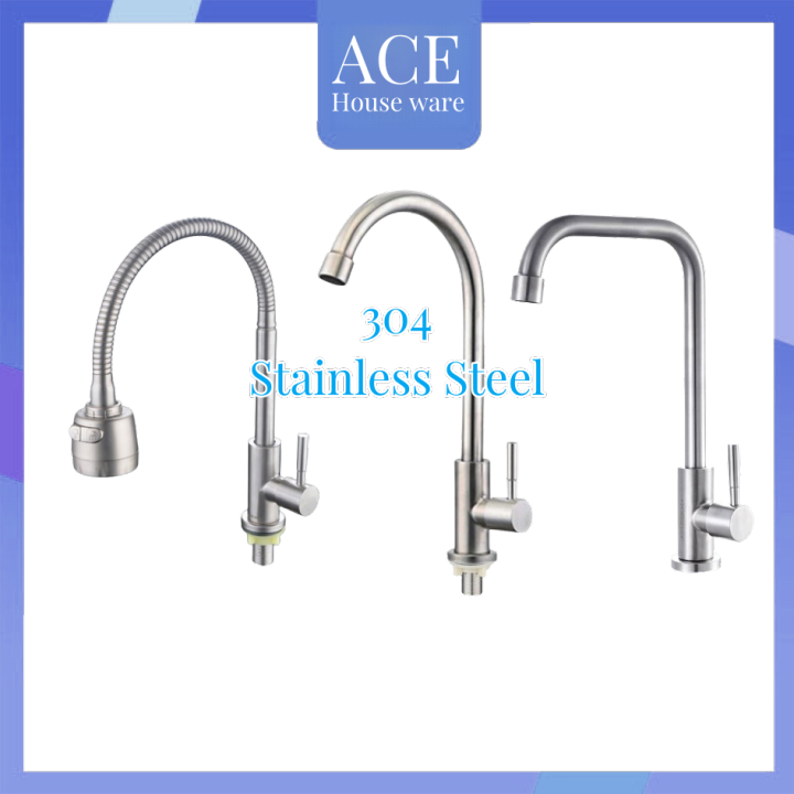 Factory Outlet 304 sus stainless steel sink type wall faucet kitchen ...
