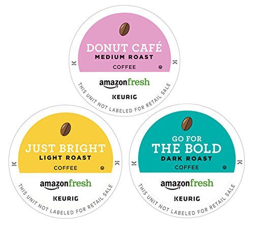 AmazonFresh Coffee Variety Pack, 3 Flavors, Keurig K-Cup Brewer ...