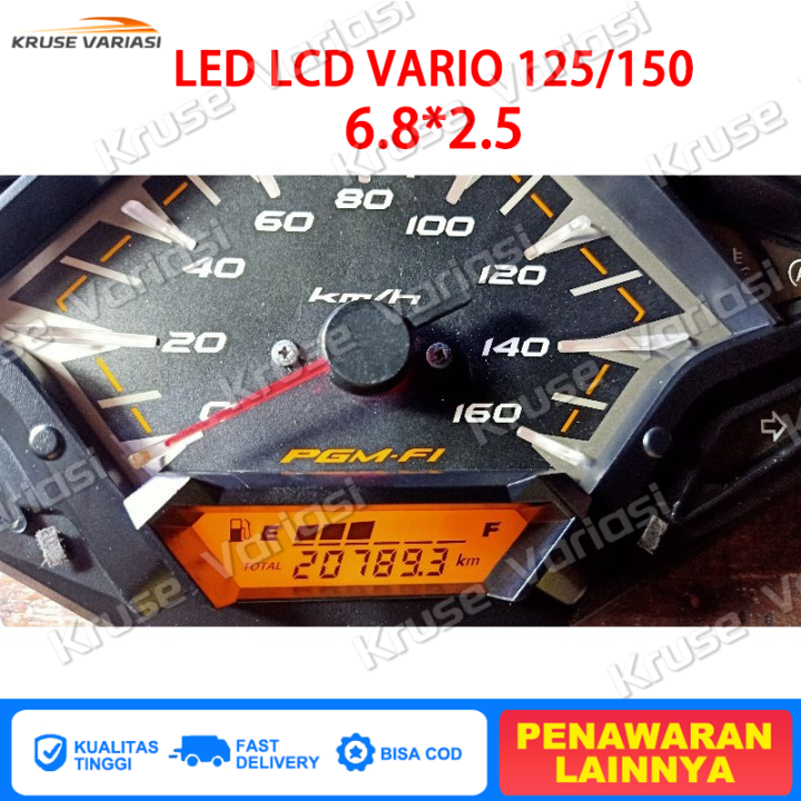 【COD】Speedometer LCD Vario 125/150 LED 6.8*2.5 Asli Honda 2016-2017 ...