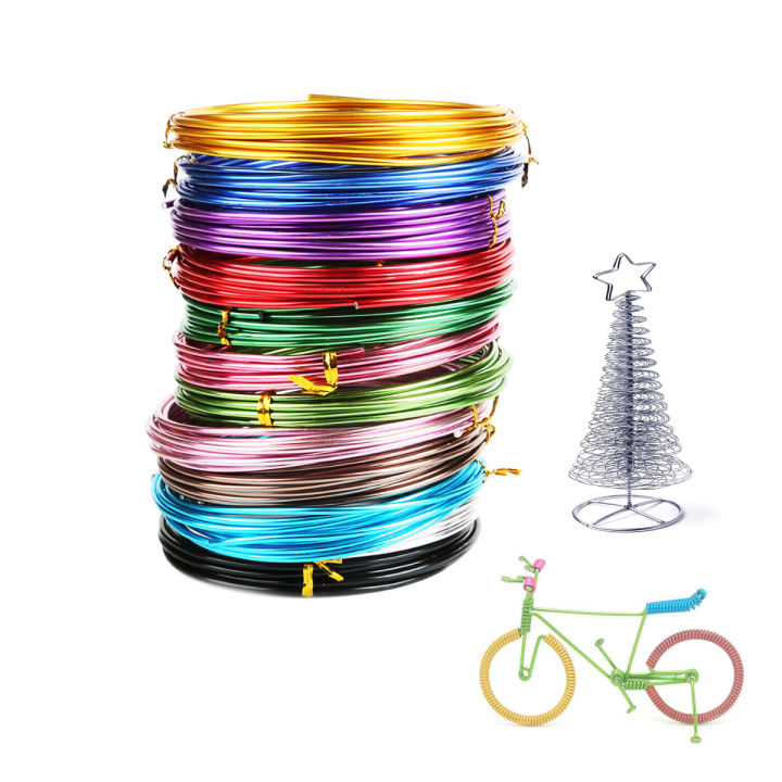 Multi-Colored Aluminum Craft Wire, 1mm/ 18 Gauge Flexible Metal for Art ...