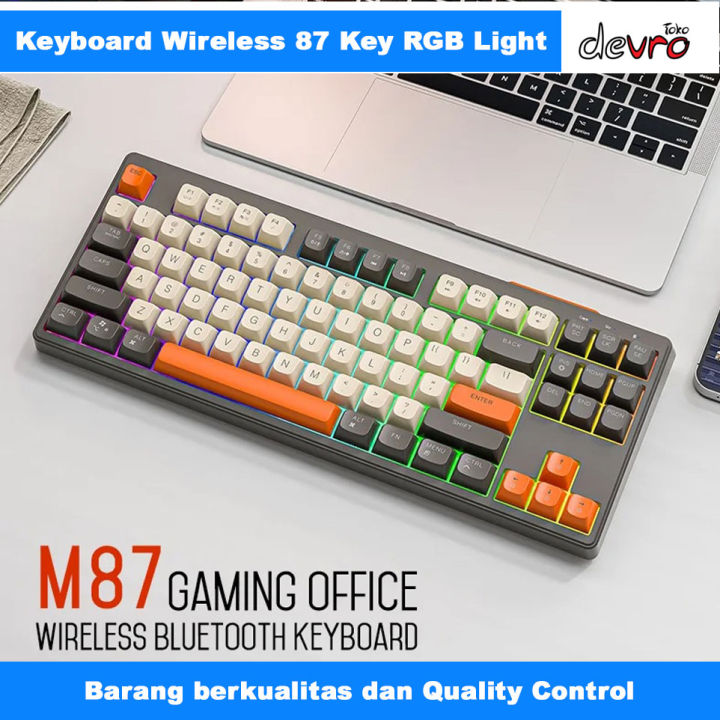 Keyboard Gaming Wireless Dual Mode RGB Light Rechargeable - FREEWOLF ...