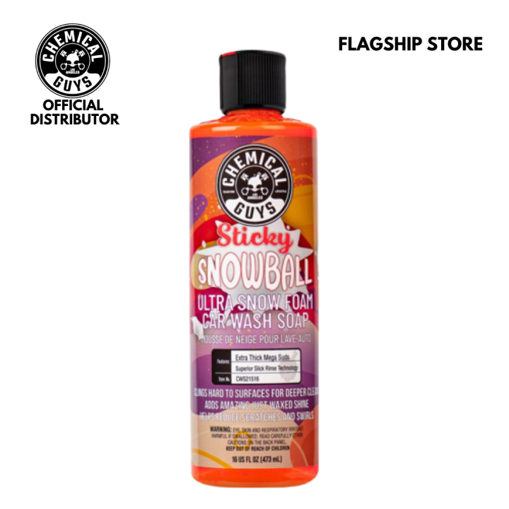 Chemical Guys Sticky Snowball Snow Foam Auto Wash (16 Fl. Oz.)(Non ...