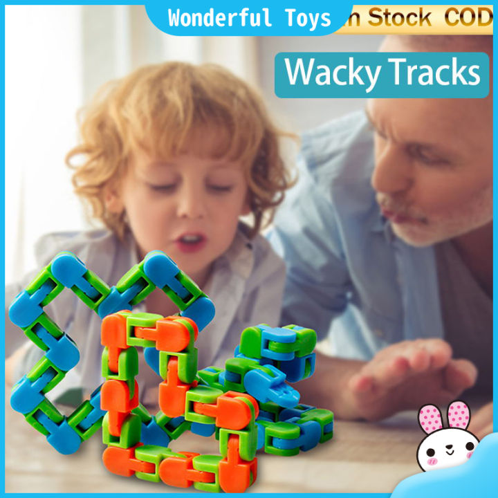 Wonderful Toys Wacky Tracks Snap And Click Fidget Toys Colorful Puzzle ...