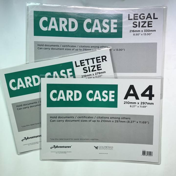 Card Case ADVENTURER LEGAL/LETTER/A4 SIZE Certificates/Documents Holder ...