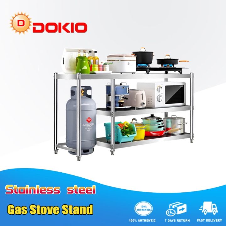 DOKIO 304 Stainless Steel Kitchen Rack Shelves working table ...