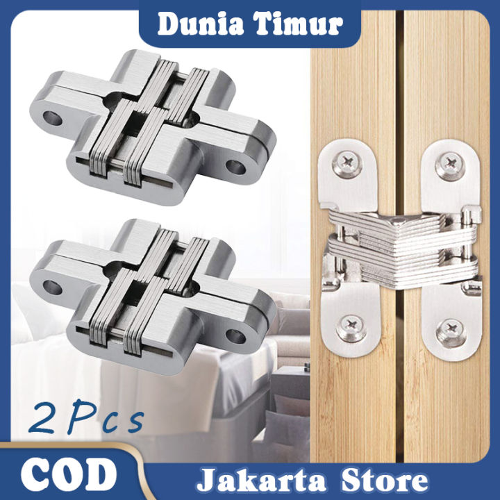 2Pcs Engsel Deer Engsel Pintu Lipat Concealed Hinge Pintu Lemari Meja ...