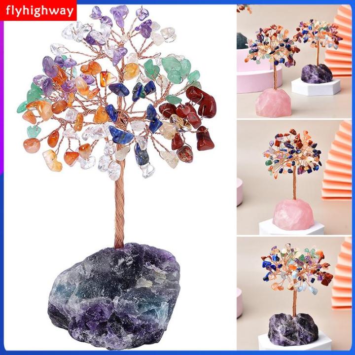 Crystal Tree 7 Chakra Tree of Life Natural Crystals Stone Luck Tree ...