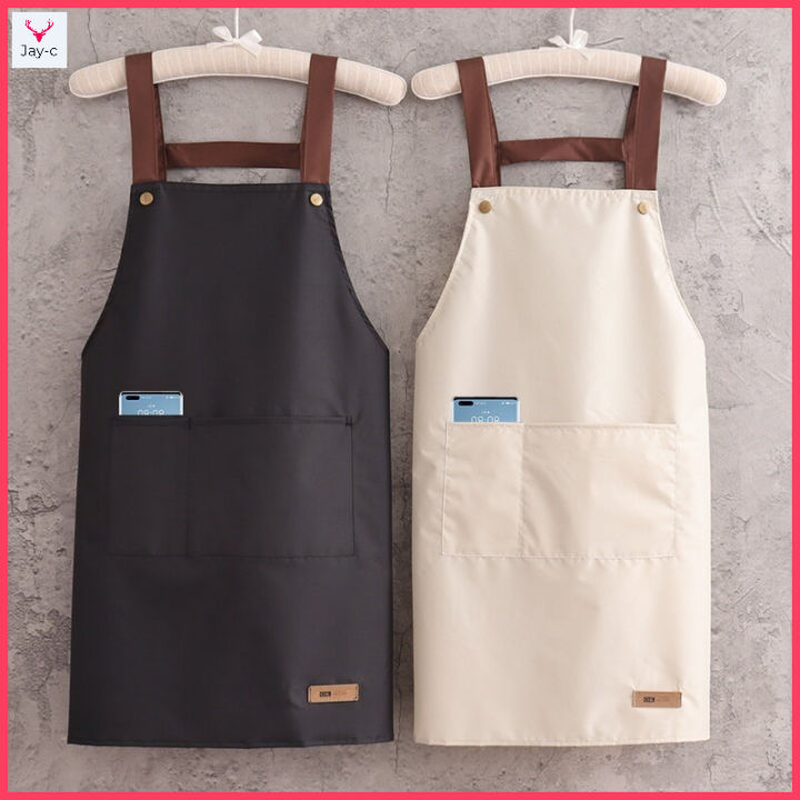 New Apron Kitchen Waterproof Oil-Proof Work Clothes Catering Women Art ...