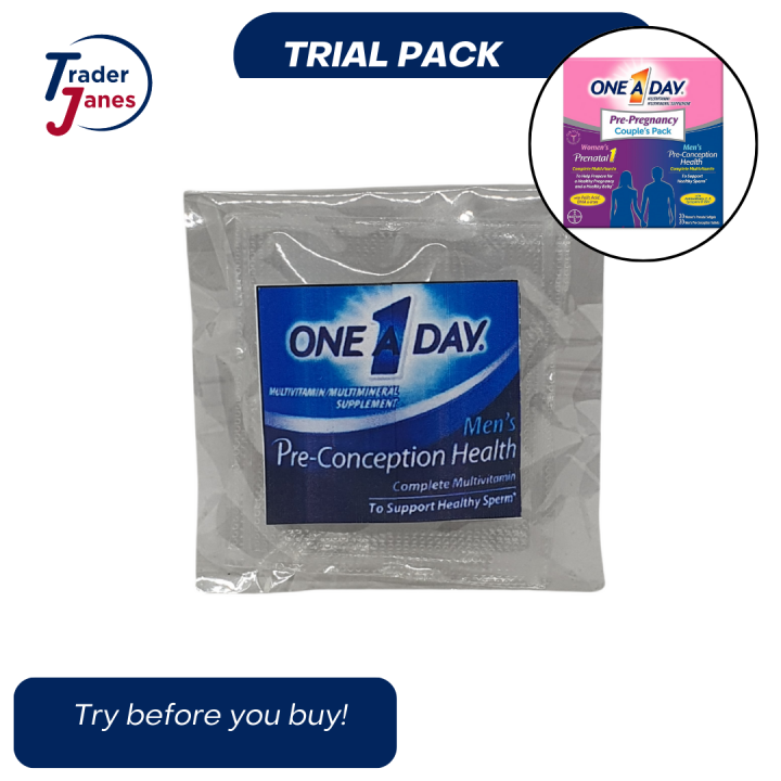 Trial Pack One A Day with Folic Acid 5 Men's Pre-Conception Tablets ...