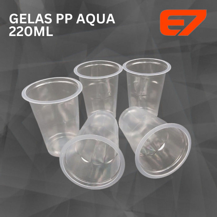 Gelas Plastik PP Gelas Aqua, Gelas Kopi, Gelas Minum 220ml (isi 50pcs) | Lazada Indonesia